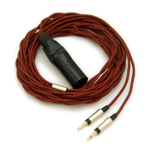 onso 03 XLR(4極)-2.5(2極-L/R) バランス接続用ヘッドホンケーブル 3.0m hpct_03_blx2_300 コネクタ:XLR(4極)-2.5(2極 L/R) 導体:6N+4Nハイブリッド ジャケット:糸編組 XLR...