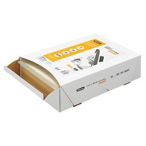 フェローズ ラミネートフィルム 100ミクロン ベーシック ボーナスパック A3サイズ用 500枚入 5848001 対応サイズ:A3用紙サイズ(303×426mm) フィルム厚:100ミクロン(標準的な厚さ) 品番:5848001 入数:...