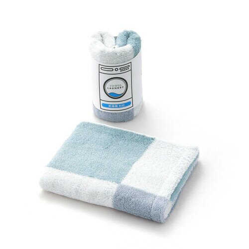 タオル美術館(Towel Museum) TOWEL LAUNDRY the ベーシック フェイスタオル ブルー 日本製 23-3012120 約34×80cm 毛羽落ちを気にせずタンブラー乾燥ができるタオル「TOWEL LAUNDRY」シ...