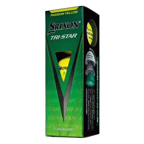 スリクソン（SRIXON） TRI-STAR5 ゴルフボール YEL スリーブ(3個入り) （イエロー/FF/Men's） 構造:スリーピース、カバー:高反発 ソフト アイオノマーカバー ミッド:「テファブロック(TM) 」配合 高反発 ソ...