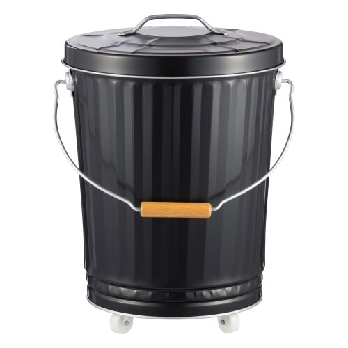 OBAKETSU 薪ストーブ用灰入れ 19L キャスターあり HBKM22 渡辺金属工業 灰入れバケツ 2重底 薪ストーブ 生産国:日本 二重底 水漏れ処理を施しておりません。水・液体を入れる容器として使用しないでください。 ワンランク上質...