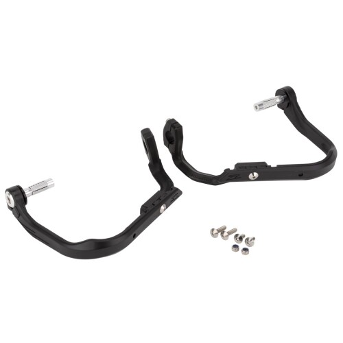 ジータレーシング(ZETA RACING) スタンダード径(22.2mm)/大径(28.6mm)のアルミハンドルバー用 アントラーハンドガード ブラック ハンドルバークランプ+バーエンド固定 バーエンド内径13.5~16mm対応 樹脂製 軽...