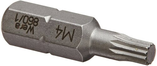 WERA ベラ スプラインネジ用 ドライバービット 差込6.35mm 刃先サイズ(XZN)M5 全長25mm 066155 サイズ(mm):L25×W7×H7　重量(g):5.2　刃先サイズ(XZN):M5　差込(inch):1/4 丈夫で...