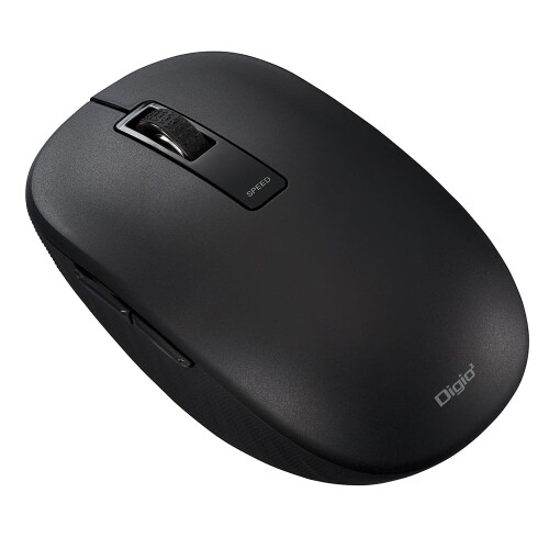 Digio2 Bluetooth 静音 5ボタン BlueLED マウス 高さを抑えたフォルム ブラック Z0193 高さを抑えたフォルムで手のひらを自然にのせられるシンプルなデザインの操作に集中できる静音マウス。 周囲を気にせず作業に集中...