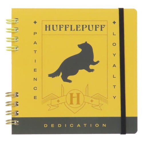 ハリーポッタ 方眼 ノート スクエア スクエアリングノート リング ノート ハッフルパフ ワーナーブラザース 「ハリー・ポッター」ハッフルパフのスクエアリングノート 正方形のリングノート ゴムバンド付き 本文70枚、5mm方眼 「ハリー ■...