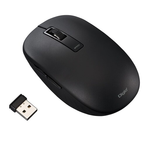 Digio2 ワイヤレスマウス 静音 5ボタン BlueLED 高さを抑えたフォルム ブラック Z0188 高さを抑えたフォルムで手のひらを自然にのせられるシンプルなデザインの操作に集中できる静音マウス。 周囲を気にせず作業に集中できます。...