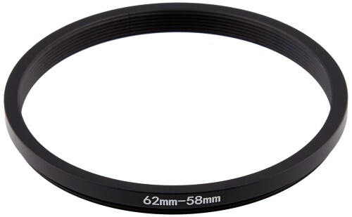 NinoLite ステップダウンリング 62mm→58mm カメラレンズ用アルミ合金製 アダプターリング(Step-Down Ring) 取り付け方: スクリュー・ねじ込み式 ( ※強く締めすぎると取り外しにくくなるのでご注意下さい。) リ...