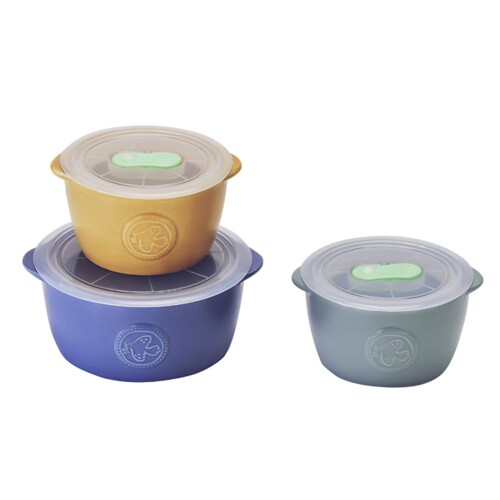 保存容器 高気密 蓋付き レンジパック キャニスター 3個セット 約280ml・460ml 電子レンジ 食洗機対応 フェリーチェ ギフト FE-3003NP 商品サイズ:レンジパックS-約12×10×6cm,M-約14.7×12.6×6cm...