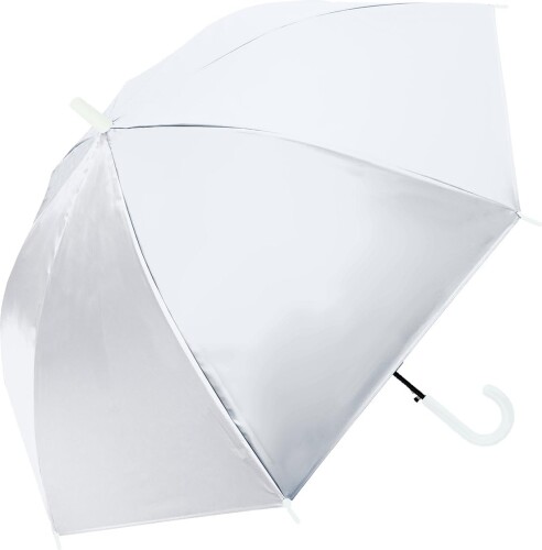男女兼用 長傘 UV（晴雨兼用） EVAオールウェザーロング サックス 60cm 346-003 ビニール素材の日傘です。日常使いしやすいカラーと60cmの大きめサイズで雨の日も晴れの日も使用可能です。 開閉方法:ジャンプ 親骨サイズ:60...