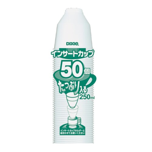 日本デキシー インサートカップ 250ml F型 50個入 白 使い捨て 日本製 業務用 1個のサイズ(約):口径8×高さ8.5cm 材質:スチロール樹脂 生産国:日本 内容量:50個 耐熱温度:80度 ご使用上の注意:本品は簡易飲料容器と...