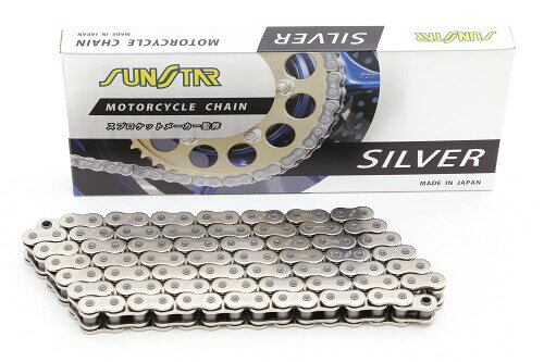SUNSTAR(サンスター)モーターサイクルチェーン 525サイズ 118リンク シルバーカラー 品番:SS525SKC-118SV チェーンサイズ:525 リンク数:118 色:シルバー 呼番:113 スプロケットメーカーのサンスターが監...