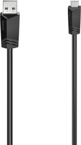 hama ドイツ | Mini-USBケーブル USB 2.0 Type-A オス/Mini-B 5ピン オス データ転送・充電 1.5m ブラック 【USB 2.0 ハイスピード】最大480 Mbit/sの高速データ転送に対応。USB 1...