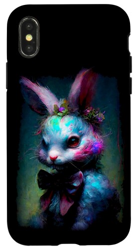iPhone X/XS Creepy Nightmare Bunny Rabbit Silently Judges You スマホケース Alternative clothing and accessories for eerie dark...