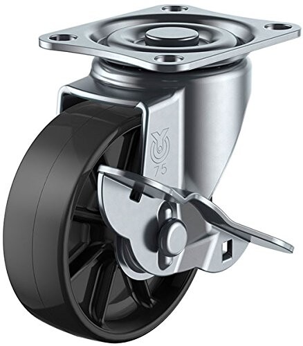 ユーエイ キャスターストッパー付 SG-100BNS 自在車 ナイロン 黒 車輪径[ファイ]100mm サイズ : 100mm 材質 : 黒ナイロン タイプ : 自在 ユーエイはキャスターの専門メーカーです。 商品コード2008213043...