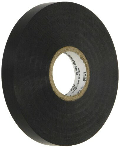 3M スコッチビニールテープ Super88 耐熱難燃耐寒仕様 10mm幅x20m 電気絶縁用 ワイヤーハーネス 原産国:アメリカ合衆国 製造国:アメリカ 色:黒 基材材質:ポリ塩化ビニル樹脂 ・製造・販売　KF Converting 基材...
