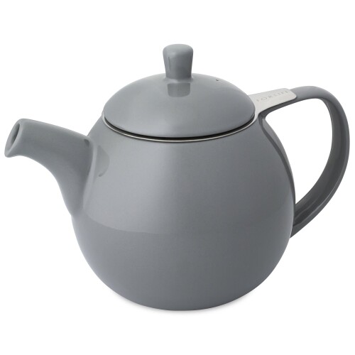 フォーライフ ティーポット 陶器 710ml 大容量 4杯用 茶こし付き 電子レンジ・食洗機対応 グレー カーヴティーポット 387Gry 商品サイズ:約20.3×13.3×13.9cm 商品重量:0.68kg 容量:約710ml 素材:ポ...