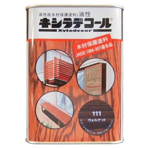 日本エンバイロ キシラデコール 0.7L ウォルナット 高性能木材保護着色塗料 日本製 4987123743372 【特長】キシラデコールは重要文化財に多数使用されている木材保護塗料です。 木部に浸透し内部から防腐・防カビ・防虫効果 ※を発...