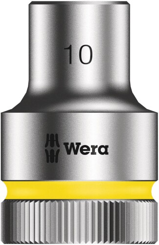 WERA ヴェラ 差込角1/2DR ZYKLOPソケット 六角差込サイズ10mm 全長37mm 003601 差込角(DR):1/2、六角差込サイズ(mm):10.0、全長(mm):37.0 1/2インチZYKLOPソケット。 手動および電...