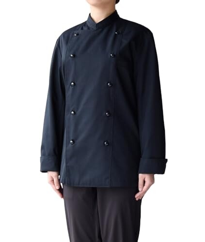 (セブンユニフォーム) ナノコート・兼・長袖 BA1220男女兼用長袖コックコート撥水撥油加工抗菌防臭加工 ネイビー L ナノツイル素材【撥水撥油・抗菌防臭】 左胸箱ポケット 取り外し可能なクラフィッターボタン 内ポケット付き 説明 クラフ...