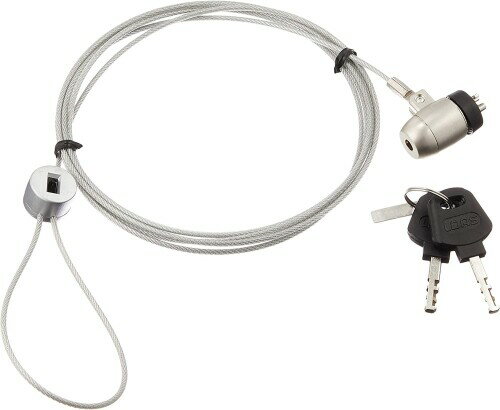 ナカバヤシ(Nakabayashi) Digio2 セキュリティロック シルバー シリンダー錠タイプ (ワイヤー長2m、ワイヤーの太さ[ファイ]2mm) Z5568 本体重量:74g ワイヤー長:2000mm ワイヤーの太さ:直径2mm セ...