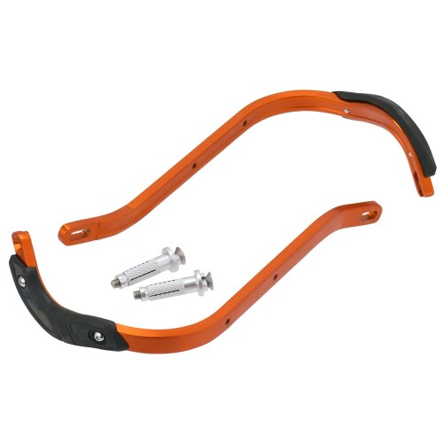 ジータレーシング(ZETA RACING) 対応ハンドルバー内径(Φ13.5~16mm) アーマーハンドガード ベンド オレンジ 固定マウント別売り 高剛性アルミ合金 プロテクション オフロード ドアノブ握り 回転防止バーエンド ダートフリ...