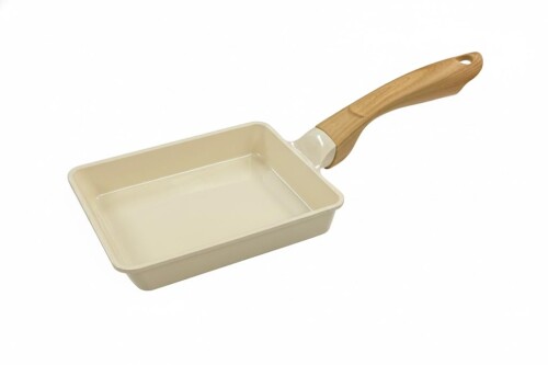 フライパン セラミック製 軽くて使いやすい セラミック2 エッグパン 13×18cm こびりつきにくい加工 ウッド調ハンドル PFAS・PFOA不使用 ナンセンジャパン サイズ:13×18cm 本体:アルミニウム合金 底面:ステンレス鋼 内...