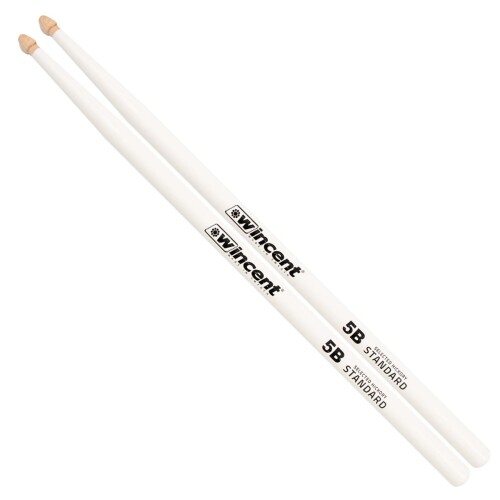 Wincent Drumsticks (Hickory/白色) ドラムスティック W-5BCW 1ペア(2本) 【サイズ】長さ/太さ:406mm/15mm 【チップ】Acorn Tip (ティアドロップ) 【材質】ヒッコリー メーカー側の意...
