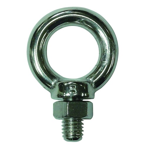 ダイドーハント (DAIDOHANT) ステンレス アイボルト (ナット付) (6mm) (A)28x(B)14x(C)16mm (SUS304) (1個) 10101975 チェーンやロープを引っ掛けるボルト式の金具! (規格)6mm。(...