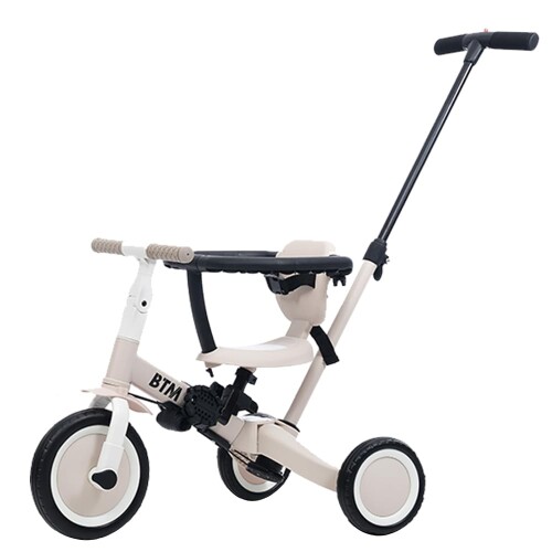OSJ 子供用三輪車 4in1 自転車 オリジナル 押し棒付き 安全バー付き キックボード 【BIG車輪で何の道路にも大丈夫】柔らかくて空気入れ必要なし、使用寿命も長いです。 【便利な押し棒】まだひとりで上手に漕げないお子様でも大丈夫。 脱...