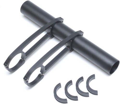 KCNC 軽量 アルミ製 CNCサイクルコンピューターマウント エクステンション ブルべマウント 幅190mm 対応ハンドル径31.8/25.4mm ライトアダプター 対応ハンドル径:31.8/25.4mm 本体バー径:25.4mm 最大積...