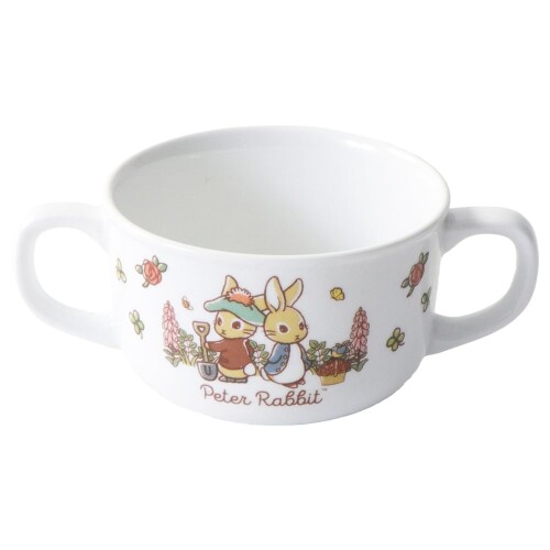 OGISO(おぎそ) 保育園でも採用 強化磁器 両手カップ 持ちやすくて安定 ピーターラビット kawaii 19117610B100 プロが選ぶ!保育園で使われている強化磁器食器 強化磁器のなかでも特に割れにくい素材を使用。特殊な絵付技法...
