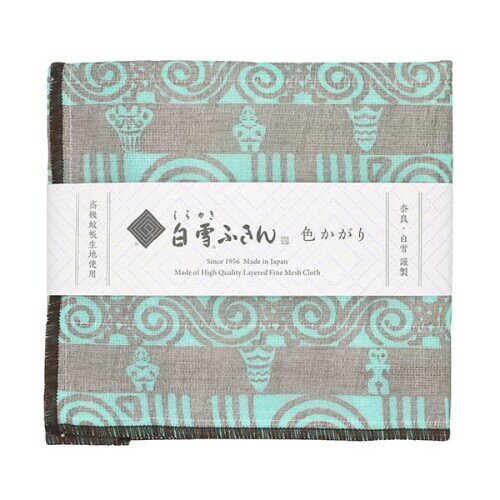 白雪ふきん 色かがり／ふきん おしゃれ 布巾 漂白剤使用可 吸水 速乾 丈夫 長持ち やわらか 日本製 レーヨン 綿 約30×40cm (ジョウモン／ミント) 食器拭き / 台拭き / おしぼり / 水切りとして - 商品コード200816...