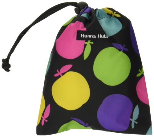 Hanna Hula ペット 消臭マナー巾着 S 抗菌 うんち袋 消臭袋 カラフルりんご 縦22cm×横16.5cm 横18cm×縦22cm 消臭効果と抗菌効果のデオドラントネーム(R)付き ニオイをしっかり防いでくれるマナーポーチ ウンチ...
