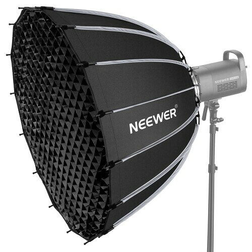 NEEWER 85cm ソフトボックス パラボリック クイックセットアップ 折りたたみ ディフューザー/ハニカムグリッド/バッグ付き Bowensマウント コンパチブル Aputure 120d Light Dome コンパチブル Godo...