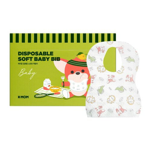 (K-MOM) 使い捨てエプロン K-MOM ベビー マルチカラー ワンサイズ 柔らかい生地を使用しており、お子さまが快適に着用できます。 広い面積とこぼれ防止ポケットの設計で、食べこぼしをキャッチし汚れを最小限に抑えます。 長さ調整用の面...