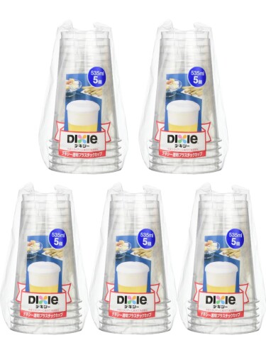 日本デキシー プラスチックカップ 535ml 透明 5個入×5 ガラスのような硬質プラスチック製 使い捨て クリアカップ 日本製 クリア—グラス KPC118PP 容量:約535ml 素材:飽和ポリエステル樹脂 生産国:日本 ■硬質プラスチ...