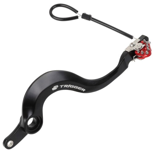 ジータレーシング(ZETA RACING) RMZ450 '08-25, RMZ450Z '10-19 トリガーブレーキペダル レッド 可倒式 チップ位置調整 鍛造 ブレーキセイバー付属 ダートフリーク DIRTFREAK F6890 2段...