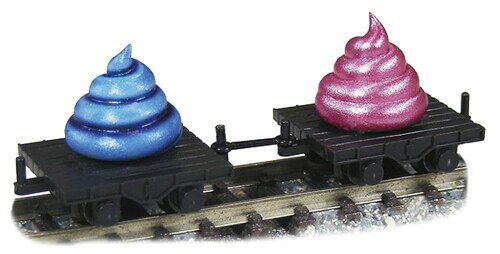 津川洋行 (Tsugawayoukou) Nゲージ Joke trainシリーズ うん搬トロッコ (うん青・ラブピンク・トロッコ付) 鉄道模型 貨車 JT-08 Joke train (ジョークトレイン)シリーズは鉄道模型に「笑いとユーモア...