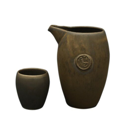クラフトマンハウス 酒器セット(徳利1本・杯2個）福酒セット（黒）日本製 サイズ:徳利:直径9×高12cm・杯:直径5×高5.5cm 素材:陶器 酒器セット(徳利1本・杯2個)です。日本酒が好きな方へのプレゼントに。 酒器セット(徳利1本 ...