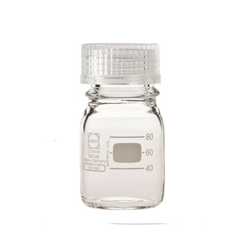 ねじ口瓶丸型白(デュラン(R)) 透明キャップ付 100mL /2-035-02 ※ ※事業者向け商品です ※※ ■コード番号:017200-1003A ■透明キャップ付き ■口内径:[ファイ]30mm ■容量:100mL ■外径×高さ:[...