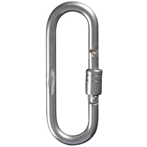 ダイドーハント ステンレス ロック付プチカラビナ (線径)8mm 連結金具/チェーン/ロープ(daidohant)10104187 チェーンやロープなどの連結や端末金具のジョイントとして使用します。 サイズ:(A)74.5x(B)19x(C...