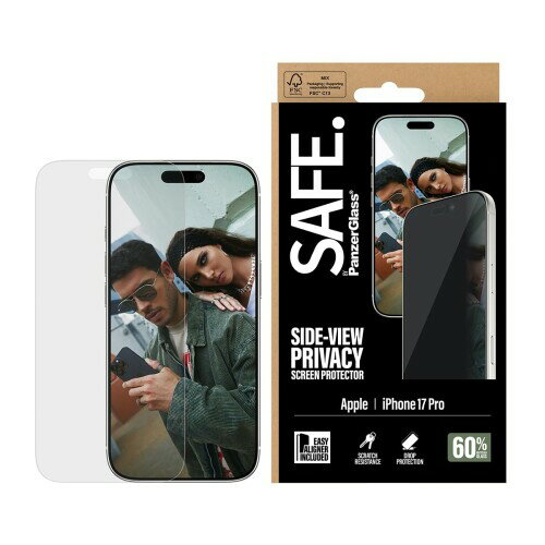 iPhone 17 Pro SAFE. by PanzerGlass Privacy Screen Protector UWF 治具付き PanzerGlassの姉妹ブランド品質と価格を兼ね備えた「SAFE」の全面フルカバーのぞき見防止保護...