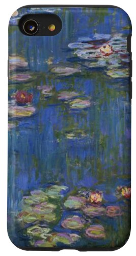 モネ 睡蓮 ヴィンテージアート スマホケース iPhone SE (2020) / 7 / 8 用 モネ 睡蓮 ビンテージアート 2つの素材から作られている保護ケースは、傷やへこみから保護するポリカーボネート製シェルと耐久性としなやかな弾力...