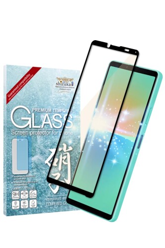 シズカウィル Xperia 10 iv 用 ガラスフィルム 強化ガラス 全面保護 保護フィルム フィルム ブルーライトカット SO-52C 用 SOG07 用 A202SO 用 液晶保護フィルム 黒縁 1枚入り 【誰でも使いやすい】ガラスフ...