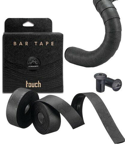 CRODER（クローダー）CRODER BAR TAPE TOUCH CROSS LINE BLACK 3 x 200 cm 2.5 mm 自転車用バーテープ CRODERブランドのバーテープ「TOUCH」シリーズは様々な素材、パターン、カ...