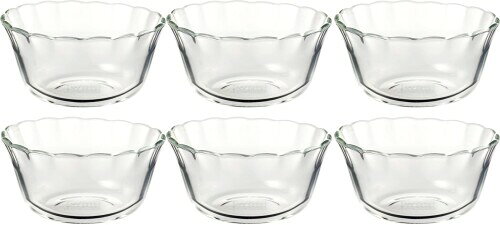 iwaki(イワキ) 耐熱ガラス カスタードカップ 180ml ×6個セット BC463 サイズ(約):1個/径9.5×4.8cm 本体重量(約):1個/100g 容量:180ml 素材・材質:耐熱ガラス 機能:電子レンジ・オーブン対応可、...