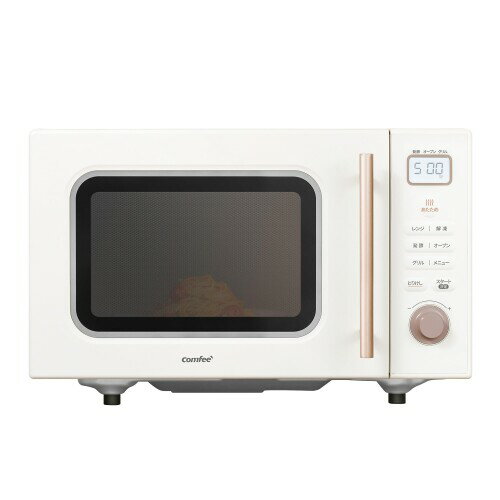 コンフィー(COMFEE') オーブンレンジ 16L フラットテーブル 自動メニュー8種 全国対応 レンジ~650W(60Hz)／500W(50Hz) オーブン~200[度] トースト・グリル・解凍・発酵機能 消音モード 角皿付き アイボリ...
