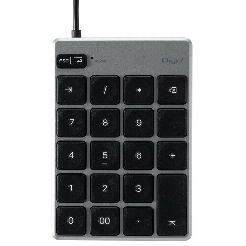 ナカバヤシ(Nakabayashi) Digio2 USB テンキーボード 有線 Mac 用 薄型 グレーブラック Z8779 最薄部4mmの極薄デザイン。キーボードからスムーズに移動できます。 Macに特化した有線テンキーボード MacB...