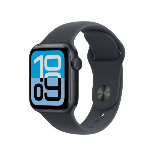 Apple Watch SE 3(GPSモデル)- 40mmミッドナイトアルミニウムケースとミッドナイトスポーツバンド - S/M 健康に欠かせない機能 ? バイタルアプリで健康状態をより深く理解したり、過去の排卵を推定できるように、皮膚温...