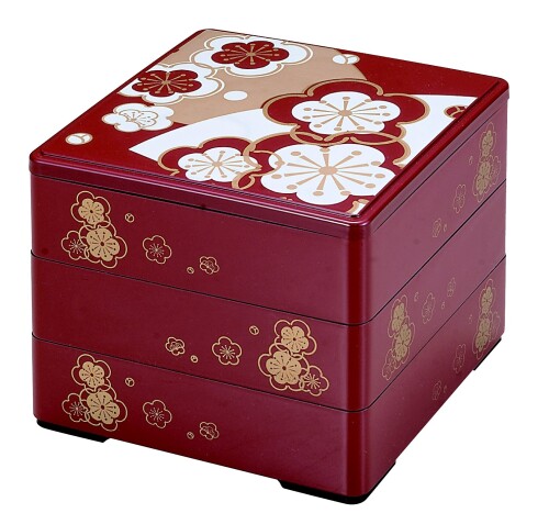 若泉漆器 3段重箱 6.5寸重 朱梅(内黒) 深型 H-150-60A サイズ:19.8×19.8×19.2cm 本体重量:約769g 本体:ABS樹脂 樹脂製なので、軽くて使いやすい 行楽、遠足、運動会にも使えます。 商品コード20076...